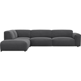 Ecksofa FLEXLUX, B:321cm H:73cm T:231cm, grau, 100% Polyester, Wohnzimmer, Sofas, "Lucera, super bequem durch hochwertigen Sitzaufbau mit