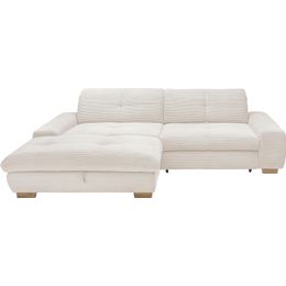 Ecksofa, B:276cm H:89cm T:198cm, beige, SET ONE BY Musterring, 100% Polyester, Wohnzimmer, Sofas, "SO 1200 inkl. Sitztiefen- & Rückenverstellung für