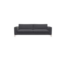 3-Sitzer FLEXLUX, B:229cm H:85cm T:92cm, grau, 100% Polyester, Sofas, "Fiore, super Sitzkomfort durch Kaltschaum im Sitz", breite Armlehnen, Füße