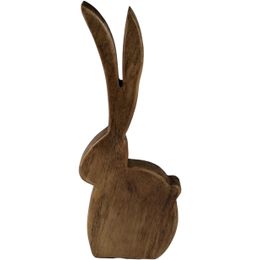 AM Design Osterhase "Osterfigur aus Holz, Osterdekoration", B/H/T: 5cm x 38cm x 16cm, braun, Dekofiguren, Dekofigur, Ostern, Frühjahrsdeko