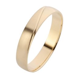 Firetti Damen Trauring "Schmuck Geschenk Gold Hochzeit Ehering Trauring "LIEBE"", 22, ohne Brillant, Gelbgold 375, 4mm, gold, Gelbgold 375,