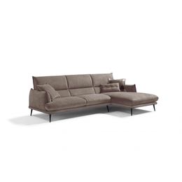 Ecksofa Egoitaliano, B:265cm H:90cm T:225cm, braun, 100% Polyester, Wohnzimmer, Sofas, "FUNNY, hochwertiges und aktuelles Design, bequeme