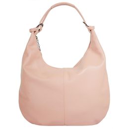 CLUTY Damen Shopper, rosa, Leder, leicht glänzend, unifarben, Taschen, echt Leder, Made in Italy