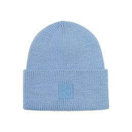 KARI TRAA Damen Beanie "Kyte", blau, unifarben, 100% Polyacryl, Mützen, im tollen Rippstrick-Design