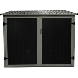 Aufbewahrungsbox WESTMANN, B:203cm H:158cm T:200cm, grau, Stahl, Garten, Aufbewahrungsboxen, "Fahrradgarage", mit integrierten Fahrradständern, aus