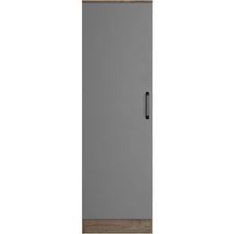 Wiho-K&uuml;chen Seitenschrank WIHO K&Uuml;CHEN, B:50cm H:165cm T:57cm, grau, Holzwerkstoff, K&uuml;che, Schr&auml;nke, "Elba", Breite 50 cm
