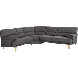 Polsterecke Trendmanufaktur, B:280cm H:87cm T:240cm, grau, Sofas, "Cecilia, italienisches Designsprache, modern und komfortabel, L-Form", toller