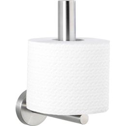 Toiletten-Ersatzrollenhalter Wenko, B:8cm H:18cm L:12cm, grau, Edelstahl, Toilettenpapierhalter, "Bosio", Edelstahl, rostfrei