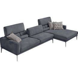 Ecksofa Egoitaliano, B:277cm H:95cm T:157cm, grau, Wohnzimmer, Sofas, "Masu, Design trifft sensationellen Sitzkomfort", inkl. 2 Kissenrollen,