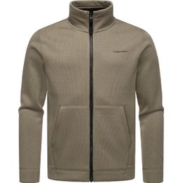 Ragwear Herren Sweatjacke "Fabbian Collar", braun, Basic, Gr. XXL, Rippware, Material: 100% Polyester; Futter: 100% Polyester, Sweatjacken, Herren