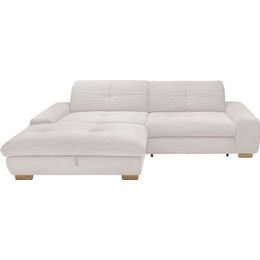 Ecksofa, B:276cm H:89cm T:198cm, grau, SET ONE BY Musterring, 100% Polyester, Wohnzimmer, Sofas, "SO 1200 inkl. Sitztiefen- & Rückenverstellung für