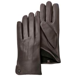 Pearlwood Damen Lederhandschuhe, braun, Gr. 8, unifarben, Schafsleder, Handschuhe, Seitenschlitze für komfortables Anziehen