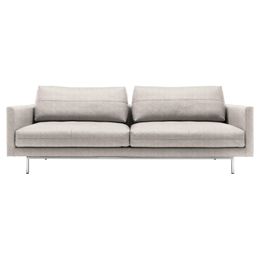 4-Sitzer, B:240cm H:91cm T:106cm, grau, CREATION BY ROLF BENZ, Sofas, "CR.414, Designsofa, Loungesofa", Wahlweise aus Leder oder Chenille