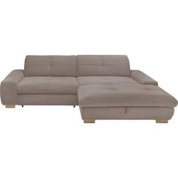 Ecksofa, B:276cm H:89cm T:198cm, beige, SET ONE BY Musterring, 100% Polyester, Wohnzimmer, Sofas, "SO 1200 inkl. Sitztiefen- & Rückenverstellung für