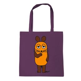 logoshirt Damen Henkeltasche "Baumwolltasche Die Sendung mit der Maus", lila, Baumwolle, bedruckt, Taschen, mit Sendung mit der Maus-Logo