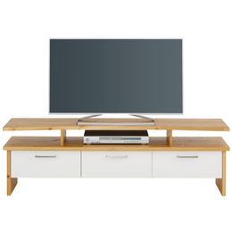 TV-Board Home Affaire, B:148cm H:46cm T:39cm, gelb, Sideboards, "Ixo", Breite 148 cm, mit 3 Schubladen, aus masiver Kiefer, FSC
