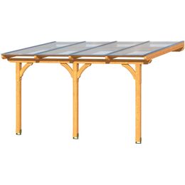 Skan Holz Terrassendach SKANHOLZ, B:434cm T:350cm, braun, Polycarbonat (PC), Terrassen&uuml;berdachungen, "Rimini", Douglasie