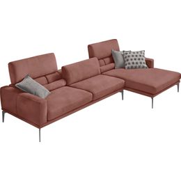 Ecksofa Egoitaliano, B:277cm H:95cm T:157cm, braun, Wohnzimmer, Sofas, "Masu, Design trifft sensationellen Sitzkomfort", inkl. 2 Kissenrollen,