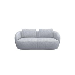 2,5-Sitzer FLEXLUX, B:186cm H:85cm T:102cm, grau, 100% Polyester, Sofas, "Torino, rund, Couch, Loveseat", Modernes, organisches Sofa-Design,