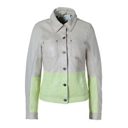 Freaky Nation Damen Lederjacke "TwoToned-FN", beige, Gr. M, Oberstoff: 100% Leder; Futter: 100% Baumwolle, Jacken