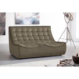 2-Sitzer Calia italia, B:162cm H:88cm T:102cm, braun, Luxus-Microfaser Selfie (100% Polyester), Sofas, "Banjo, italienisches Doppelsofa, als 2-Sitzer