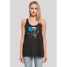 F4NT4STIC Damen T-Shirt "Totenkopf Schmetterling", schwarz, Gr. XXXL, Obermaterial: 100% Baumwolle, Shirts, Print