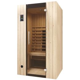 Weka Infrarotkabine "Infrarotkabine TANILLA 1", ohne Ofen, externe Steuerung, (ohne Ofen), beige, Saunen, naturbelassen, stabile Sitzbank, Weka