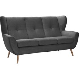 3-Sitzer, B:190cm H:102cm T:90cm, grau, exxpo - SOFA FASHION, Sofas, "ALVESTA, Loungesofa, Küchensofa, hoher Sitzkomfort, Ohrenbackensofa",
