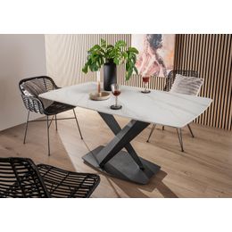 Esstisch PAROLI, B:160cm H:74cm T:89cm, schwarz, Garten, Tische, Keramiktischplatte