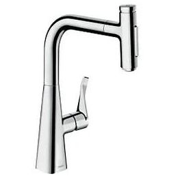 Hansgrohe Metris Select Küchenarmatur 73817000 mit Ausziehbrause, 2jet, sBox, chrom