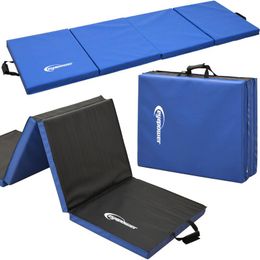 Eyepower Xl Gymnastikmatte 200x60x5cm - Faltbare Turnmatte - blau