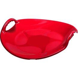 Kunststoff Rutscher Alpen Ufo rot 59x57,5x10 cm Schlitten