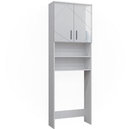 VICCO - Waschmaschinenschrank Irma, Weiß, 64 x 190.5 cm