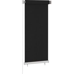 vidaXL - Außenrollo 60x140 cm Schwarz