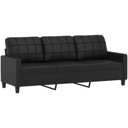 3-Sitzer-Sofa Schwarz 180 cm Kunstleder vidaXL