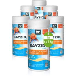 HÖFER CHEMIE 6x 1,5 kg bayzid® pH Minus Granulat für den Pool