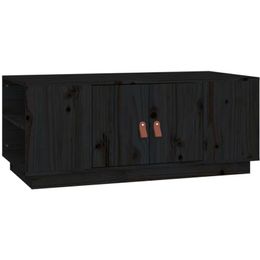 vidaXL - Couchtisch Schwarz 100x50x41 cm Massivholz Kiefer