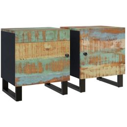 Nachttische 2 Stk. 40x33x46 cm Altholz Massiv vidaXL