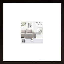 Intertrading Bilderrahmen 'Madrid' Kunststoff schwarz 30 x 30 cm