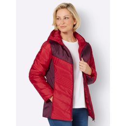 WITT Damen Steppjacke mit Kontrast-Akzenten, rot-burgund, Gr&ouml;&szlig;e 54