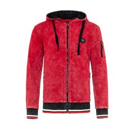 Cipo & Baxx Cipo & Baxx Sweatjacke Herren Gr&ouml;&szlig;e XXL rot / schwarz