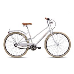 KCP Old City Damen Fahrrad 28 Zoll Citybike Urban Bike mit 3 Gängen Cityrad Stadtrad 155 - 170 cm weiß 48 cm