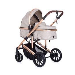 Chipolino Kombikinderwagen 2 in 1 Enigma, Sitz umbaubar, Wickeltasche, bis 22 kg beige braun