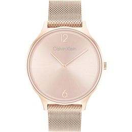 Quarzuhr Calvin Klein "Timeless 2H, 25200002", rosa (roségoldfarben), Armbanduhren, Damen, Armbanduhr, Damenuhr, Mineralglas, Edelstahlarmband