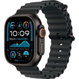 Smartwatch Apple "Watch Ultra 2 (2024) GPS + Cellular" Smartwatches Gr. 49mm, Cellular, One-Size, Ocean, schwarz