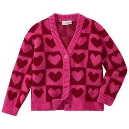 Topolino Mädchen Strickjacke mit Herz-Allover