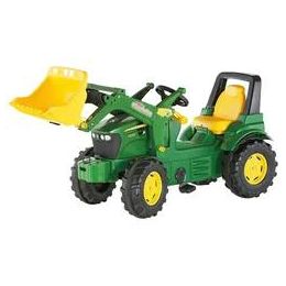 Tretfahrzeug Rolly Toys "John Deere 7930" Tretfahrzeuge grün Kinder Kindertraktor mit Lader