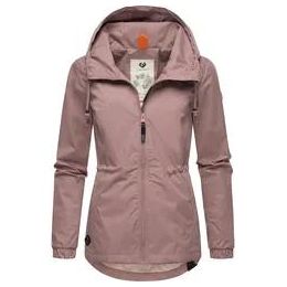 Outdoorjacke Ragwear "Danka" Gr. XXL (44), lila (mauve) Damen Jacken stylische Übergangsjacke mit großer Kapuze