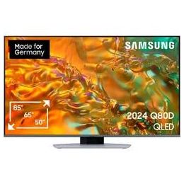 G (A bis G) Samsung QLED-Fernseher Fernseher Neural Quantum 4K AI Gen2 Prozessor, bis zu 120Hz Gr. 50, silberfarben (silber)