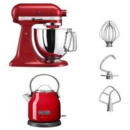 KitchenAid Küchenmaschine "5KSM125EER+Gratis Wasserkocher 5KEK1222EER" Küchenmaschinen mit Wasserkocher rot (empire red)